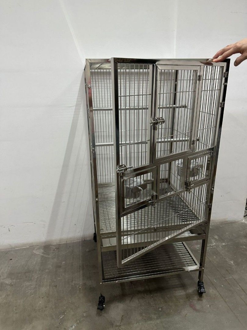 Stainless steel parrot cage.304 stainless steel $478. Overall Size ...
