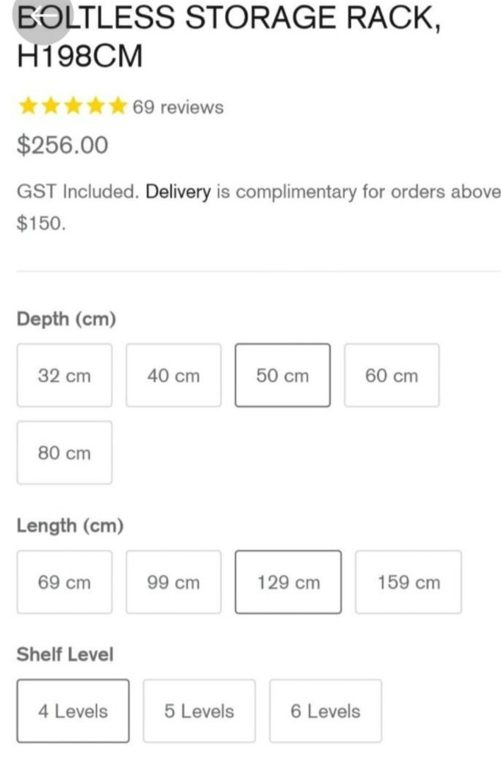 storeroom 4 level shelf rack (for bomb shelter), Furniture & Home ...