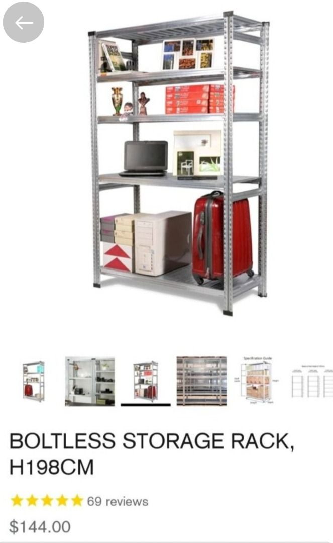 storeroom 4 level shelf rack (for bomb shelter), Furniture & Home ...