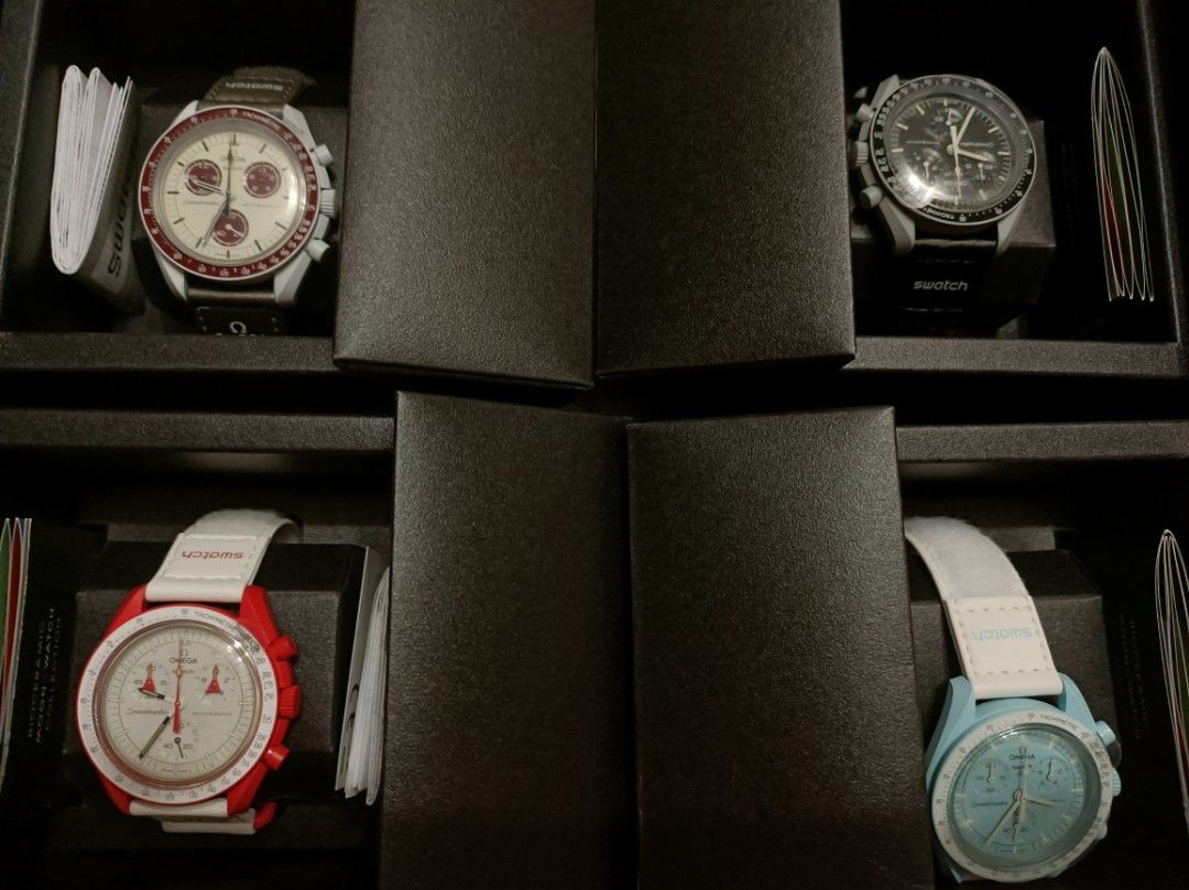Swatch x omega moonswatch limited edition 100% new, 名牌, 手錶 - Carousell