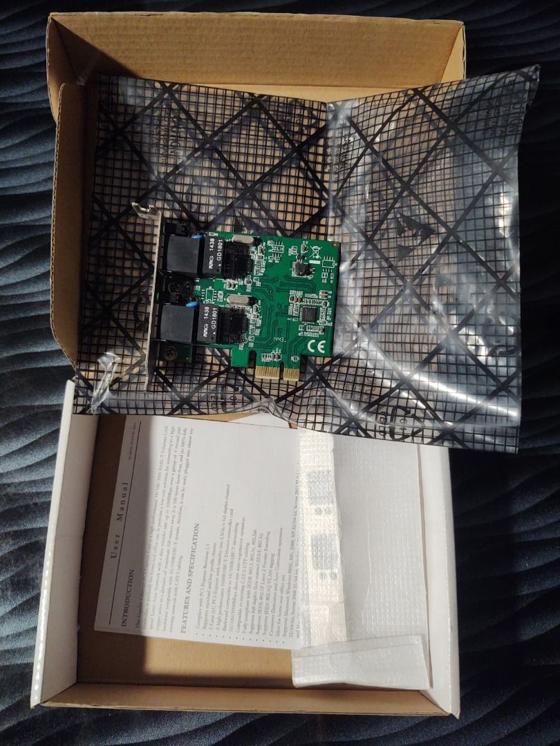 Syba Dual Port Gigabit Ethernet PCI Express 2.1 PCI-E x1 Network ...