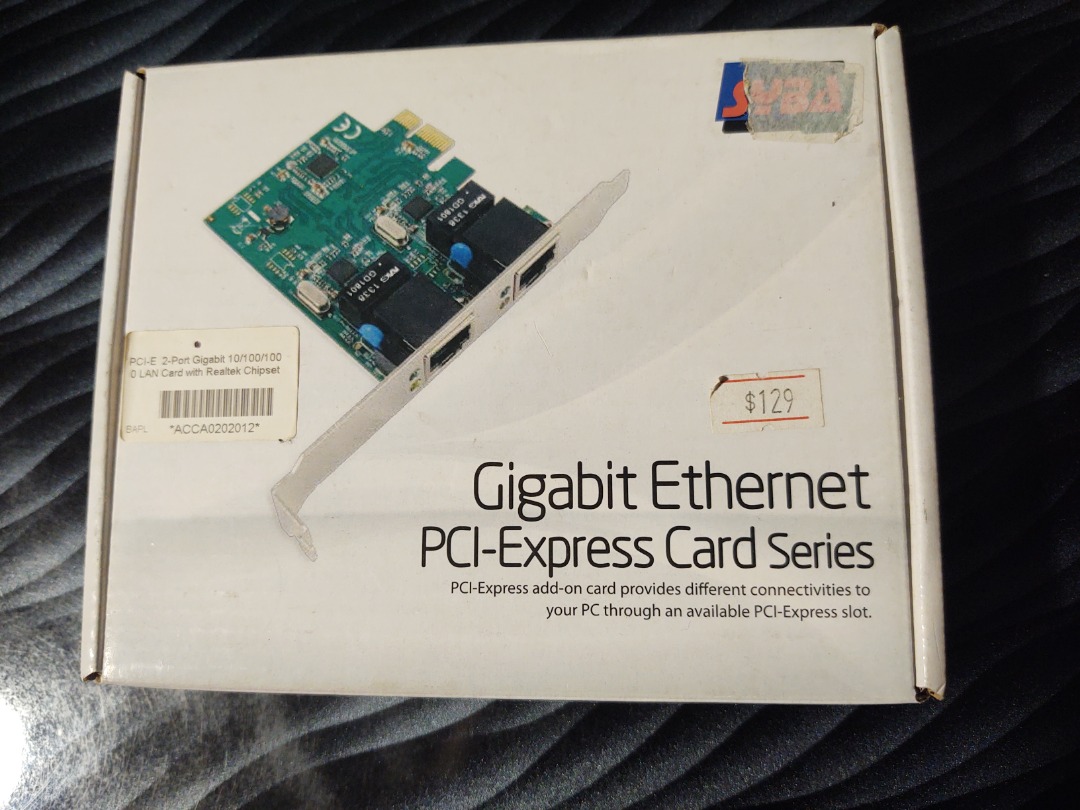 Syba Dual Port Gigabit Ethernet PCI Express 2.1 PCI-E x1 Network ...
