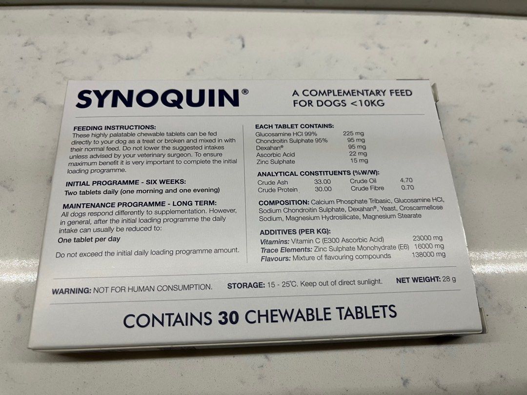 Synoquin EFA small breed 30 Tab, Pet Supplies, Health & Grooming on ...