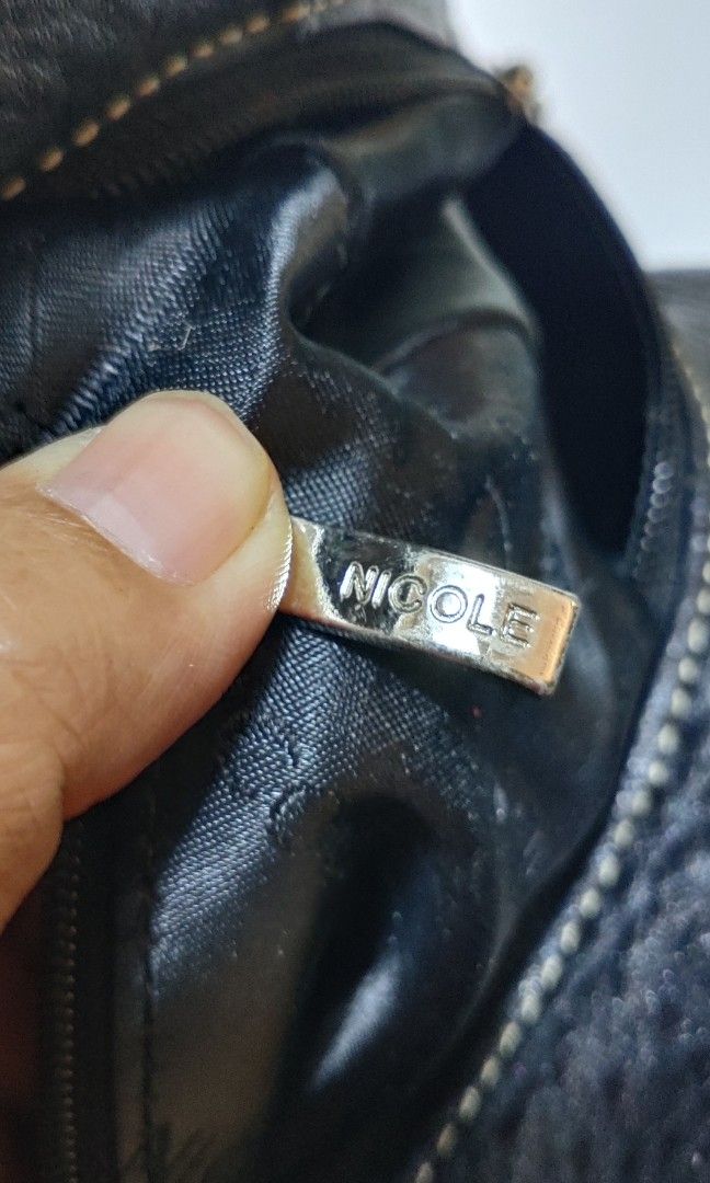 Tas prelove import brand nicole miller asli kulit gajah, Fesyen Wanita, Tas & Dompet di Carousell