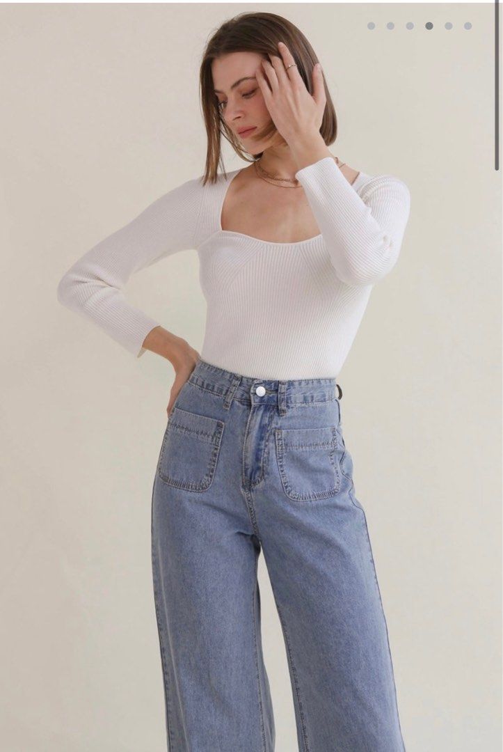 The Willow Label Jude Patch Pocket Jeans, Women's Fashion, Bottoms ...