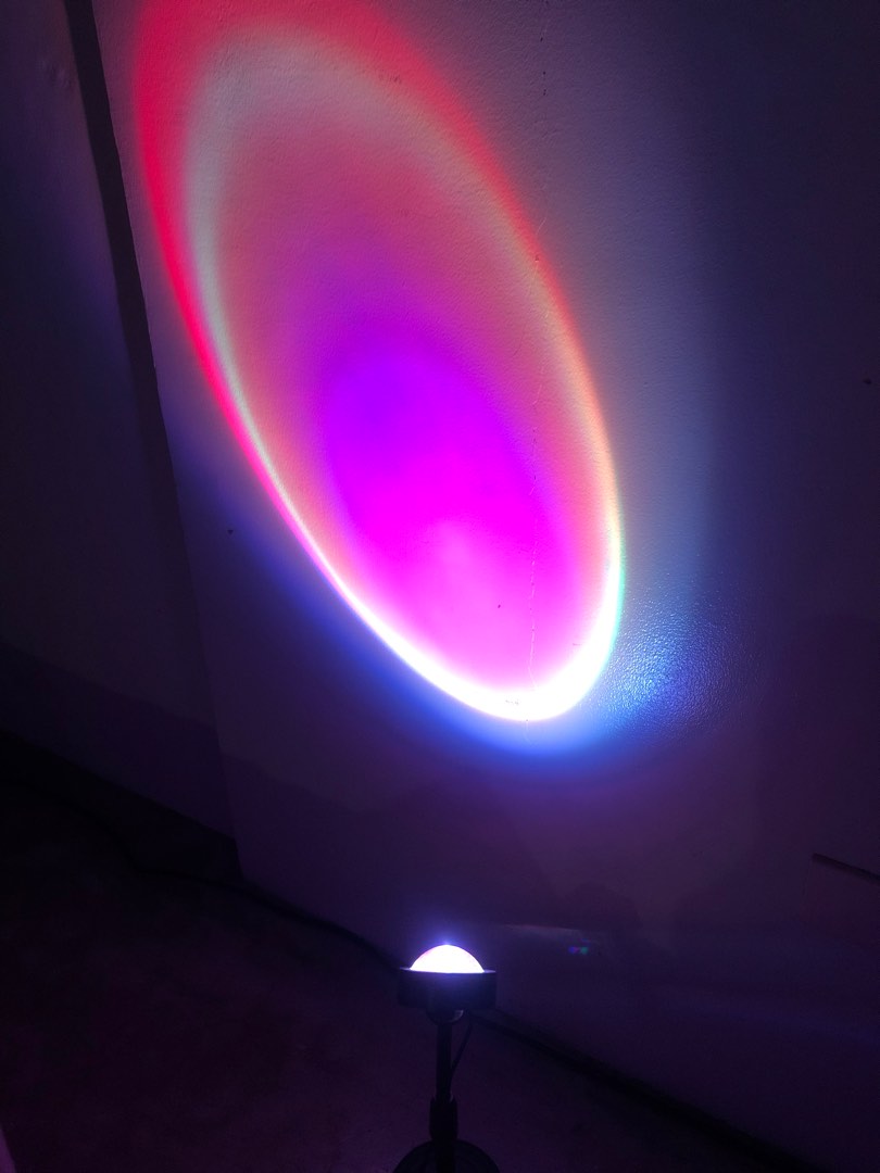 tiktok sunset lamp, Furniture & Home Living, Lighting & Fans, Lighting ...