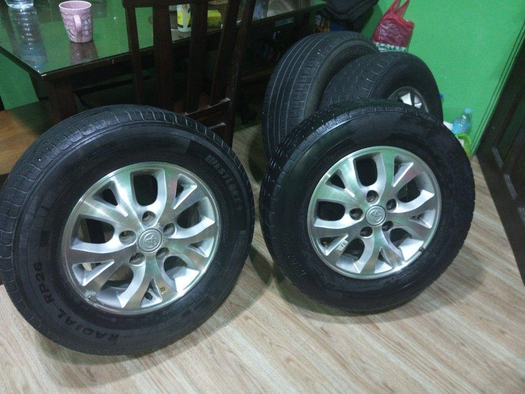 toyota innova stock tire 4 pcs set, Car Parts & Accessories, Mags and ...