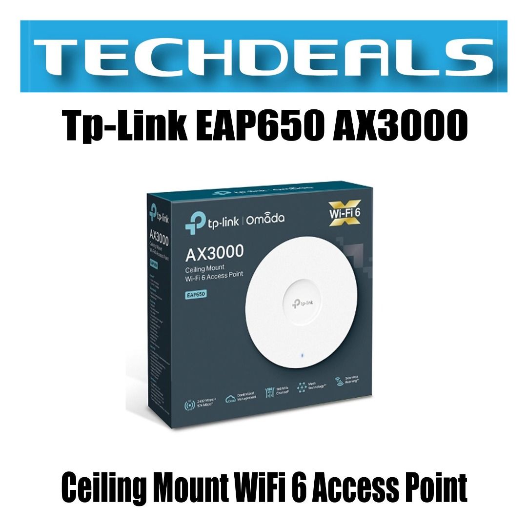 Tp-Link EAP650 AX3000 Ceiling Mount WiFi 6 Access Point, Computers ...