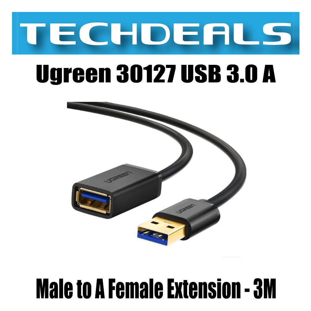 Ugreen 30127 USB 3.0 A Male to A Female Extension - 3M, Computers ...