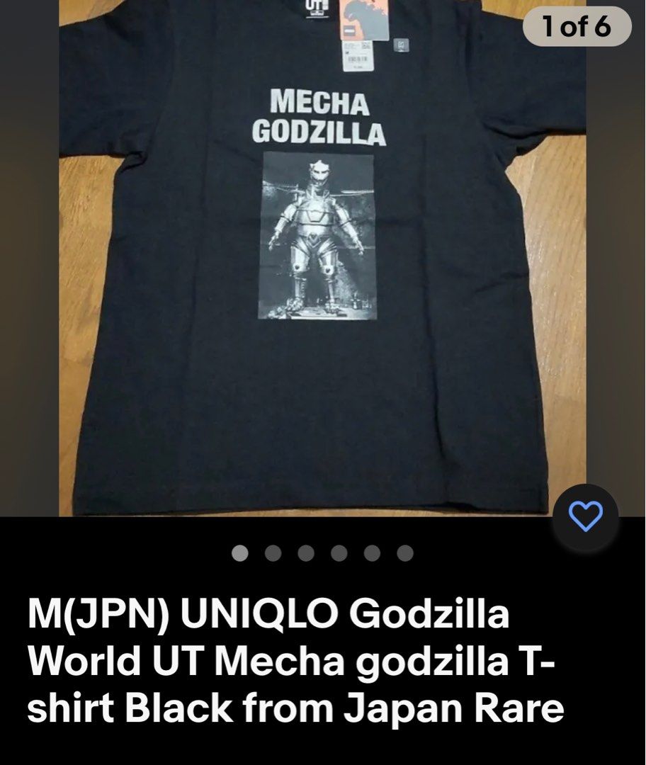 Uniqlo x Godzilla World UT Mecha Godzilla Rare from Japan /XL on tag ...