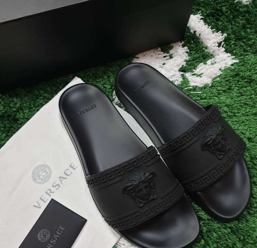 Versace slides, Men's Fashion, Footwear, Flipflops and Slides on Carousell