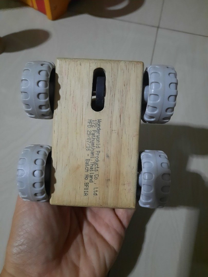 Wonderworld Smiley Fire Engine Wooden Toy, Babies & Kids, Infant ...