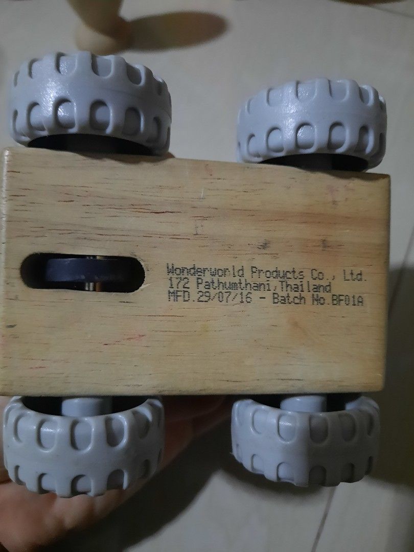 Wonderworld Smiley Fire Engine Wooden Toy, Babies & Kids, Infant ...