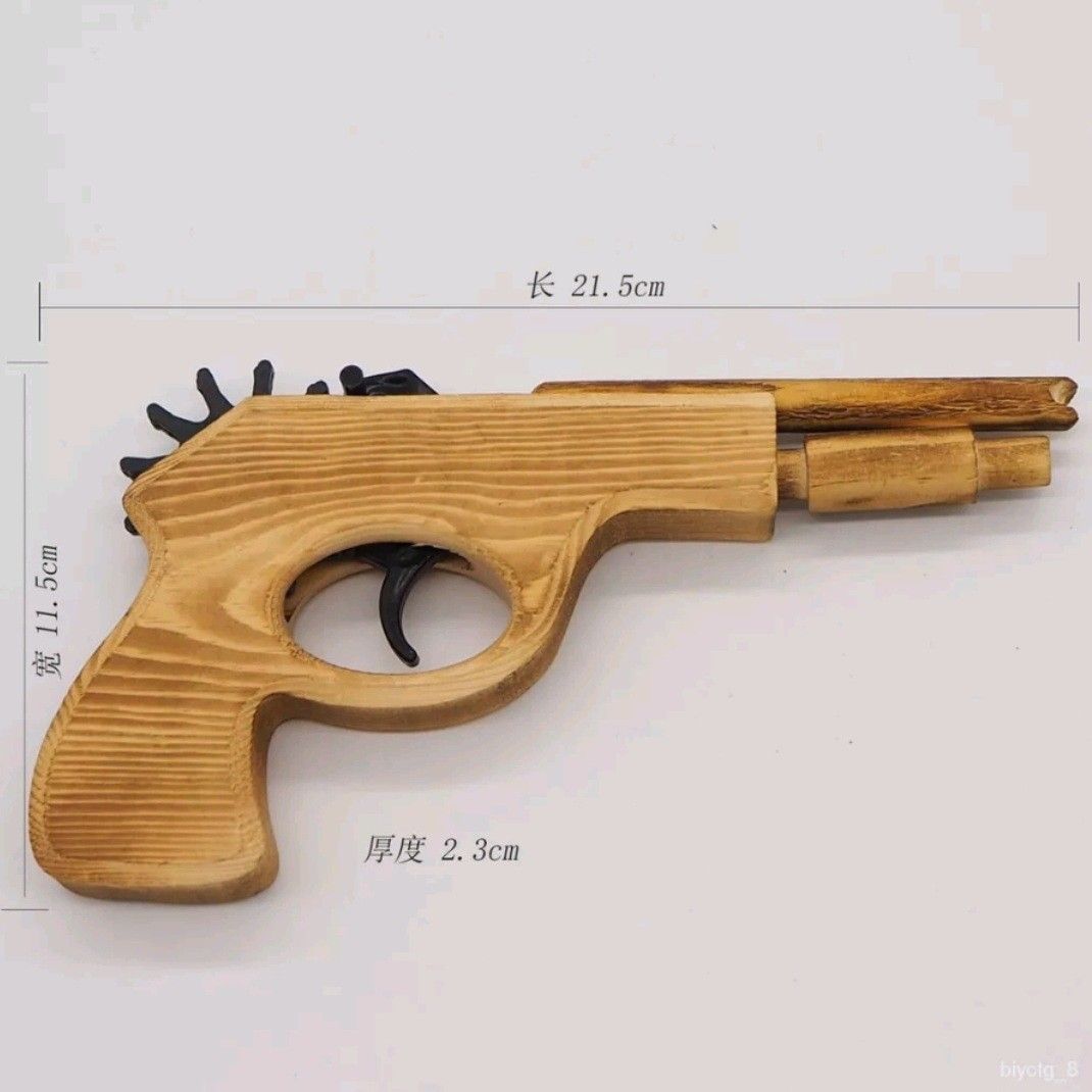 Wooden Rubber band Hand Submachine Toy Continuous Firing Shooting shoot ...