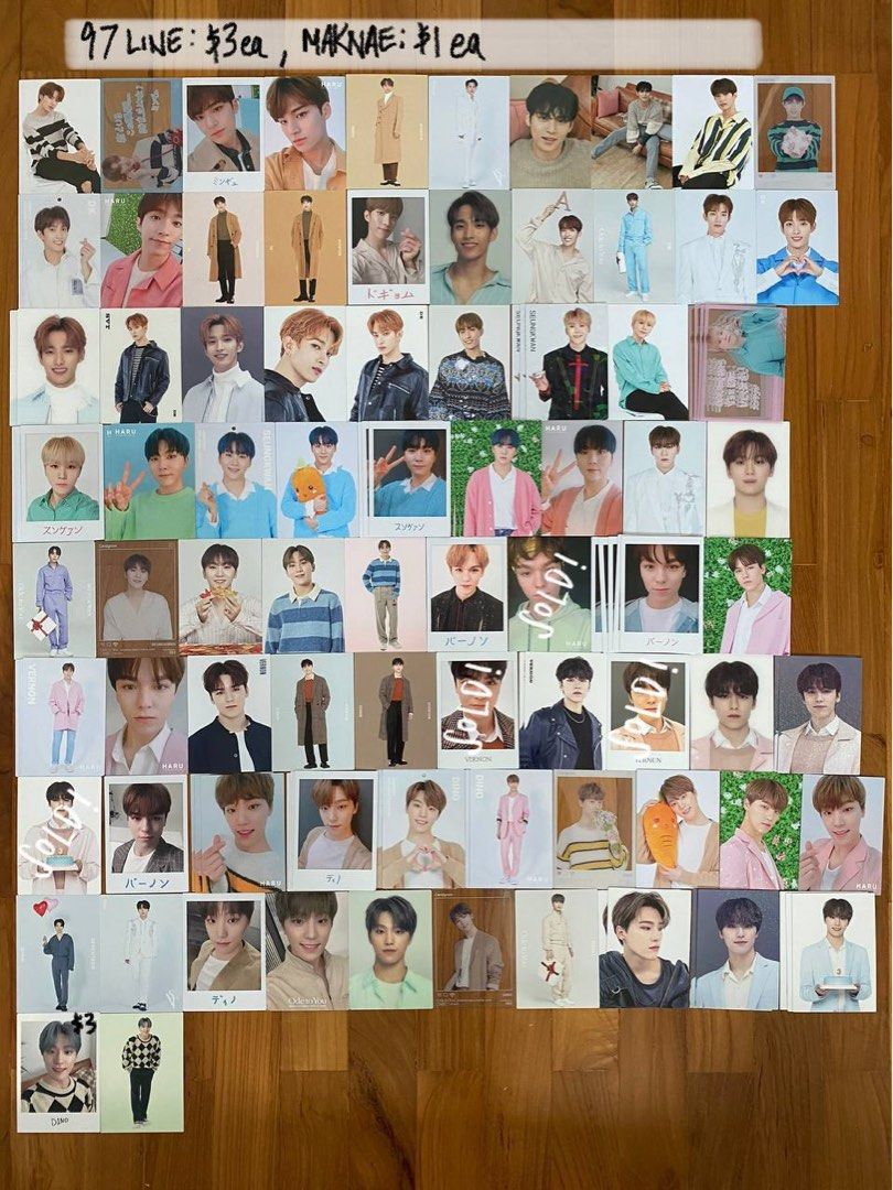 WTS seventeen svt trading cards tcs, Hobbies & Toys, Memorabilia ...