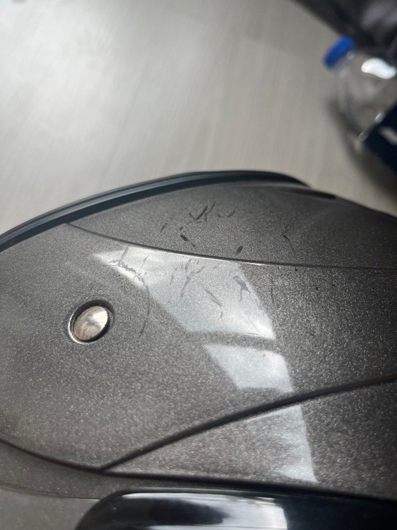 Xdot ash grey helmet with visor disc lock motorcycle lock, Motorbikes ...