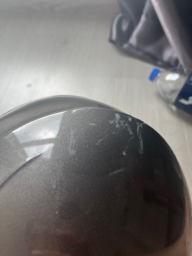 Xdot ash grey helmet with visor disc lock motorcycle lock, Motorbikes ...