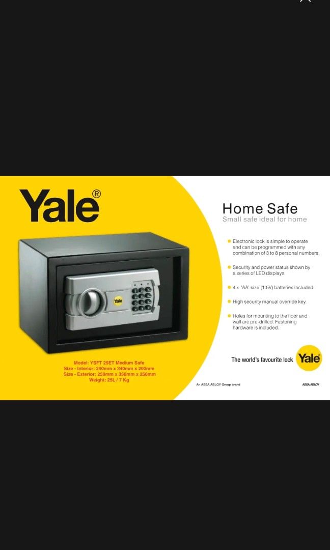 Yale Safety Box, Furniture & Home Living, Security & Locks, Safe on ...