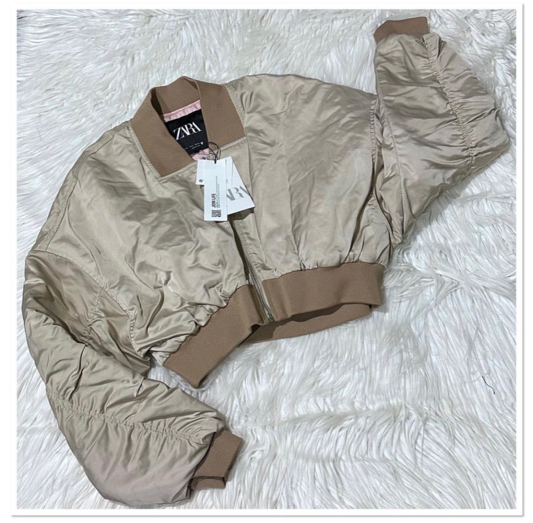 Zara bomber jacket tiktok trend, Women's Fashion, Coats, Jackets and Outerwear on Carousell