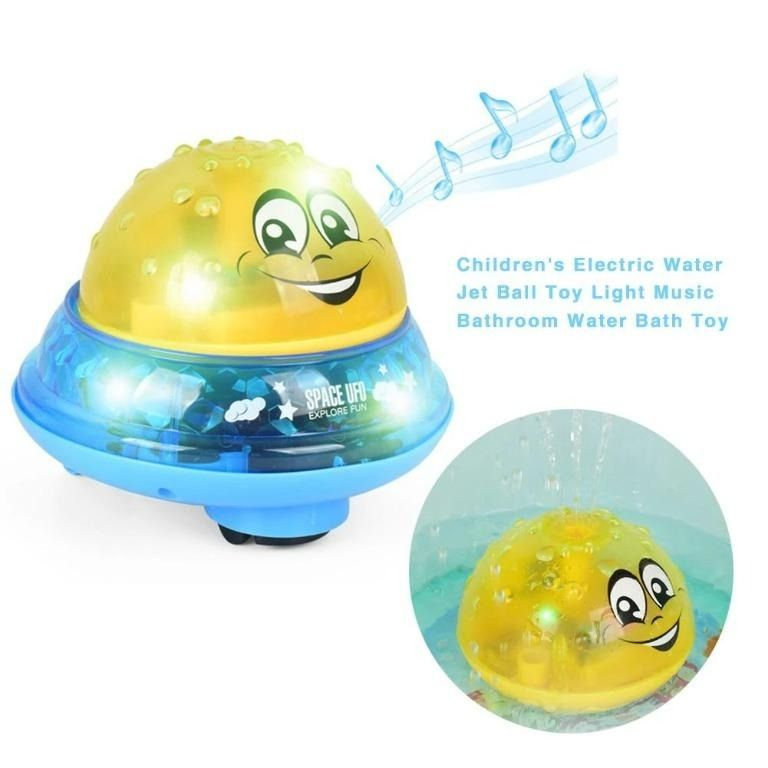 018) ELECTRIC WATER JET BALL CHILDREN TOY LIGHT MUSIC BATHROOM WATER ...
