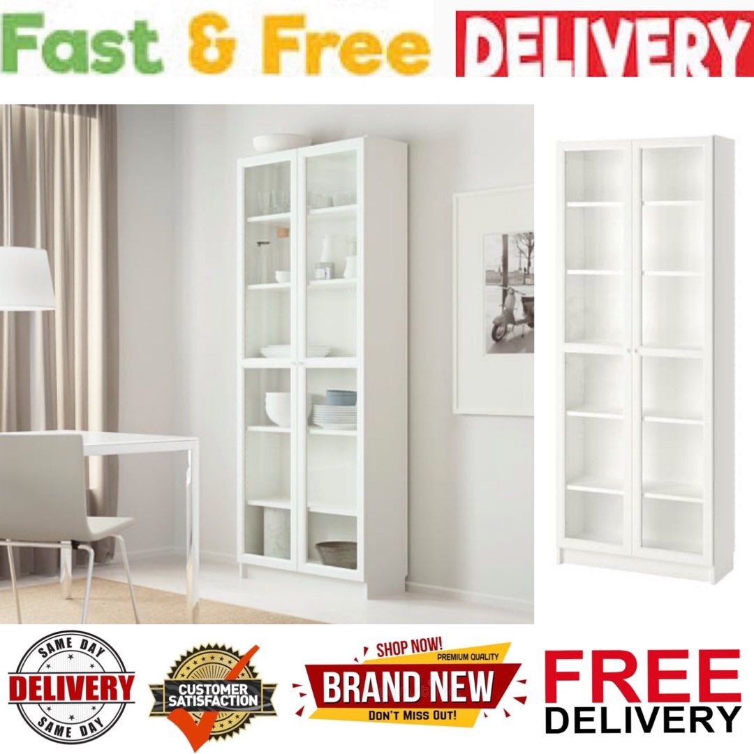 2 Door displays cabinet brand new Alex baggebo billy brimnes eket ...