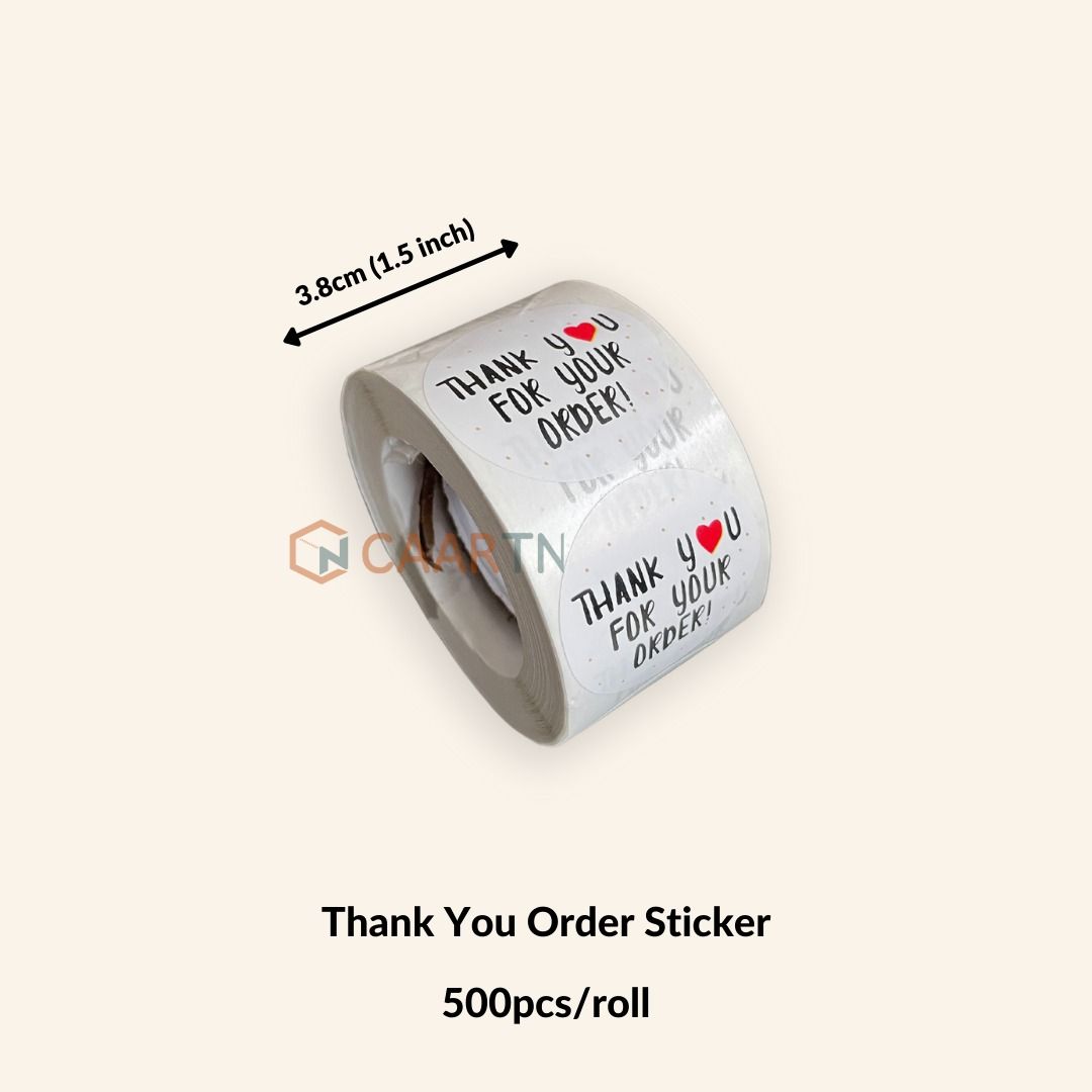 (500pcs) 3.8cm Thank You Gift Sticker | Label Sticker | Packaging ...