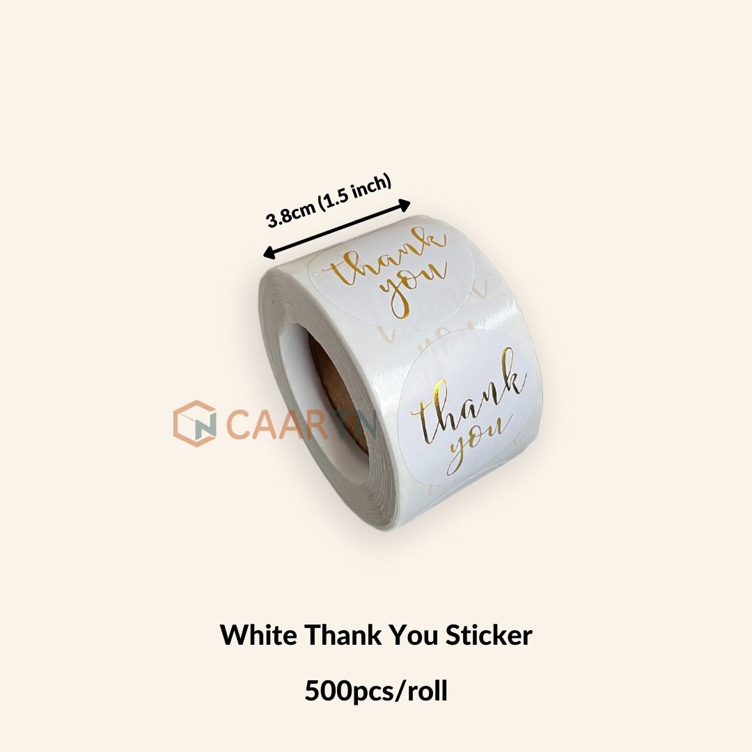 (500pcs) 3.8cm Thank You Gift Sticker | Label Sticker | Packaging ...