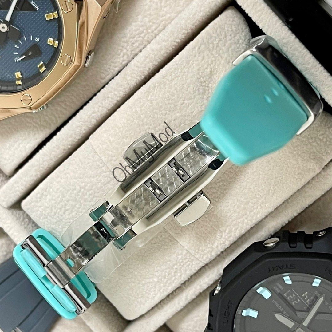 Tiffany Blue Two tone with Black on Stainless Steel Bezel with Tiffany ...