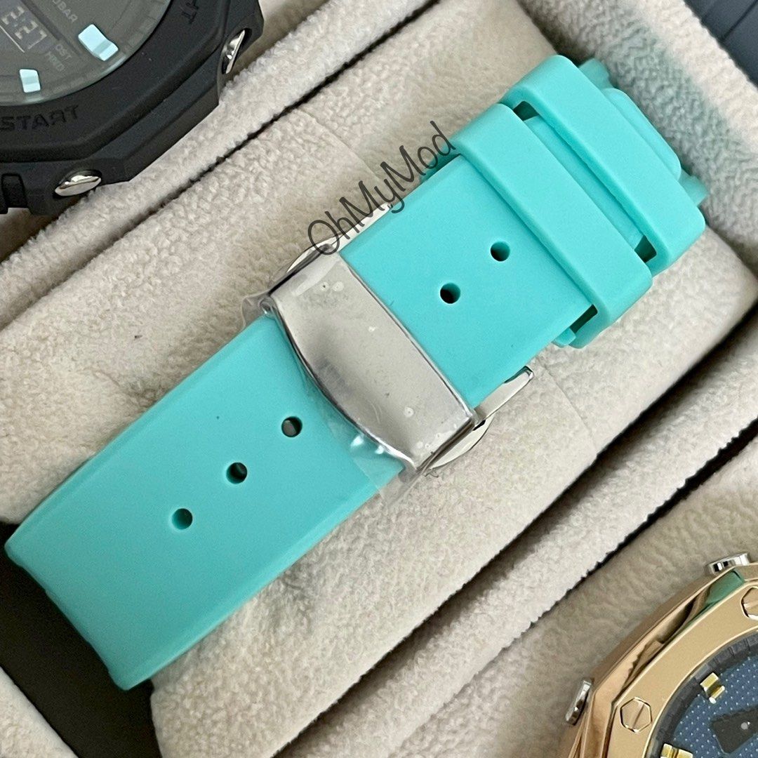 Tiffany Blue Two tone with Black on Stainless Steel Bezel with Tiffany ...
