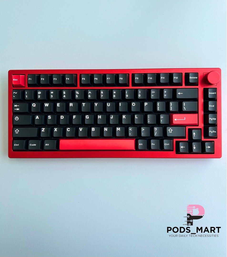 75% custom mechanical keyboard - Full aluminium ( WOB black keycaps), Computers & Tech, Parts ...