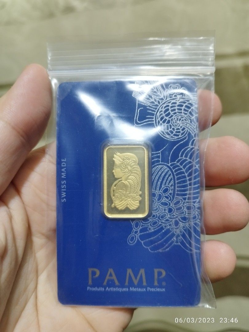 10g Gold bar by PAMP, Hobbies & Toys, Memorabilia & Collectibles ...
