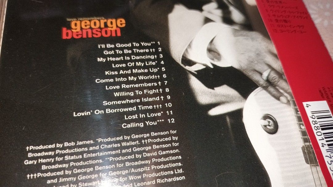 名曲名盤 付側紙 GEORGE BENSON LOVE REMEMBERS 日本版 CD 1993年 2400YEN 日本本土版, 興趣及遊戲, 音樂、樂器 & 配件, 音樂與媒體 - CD ...