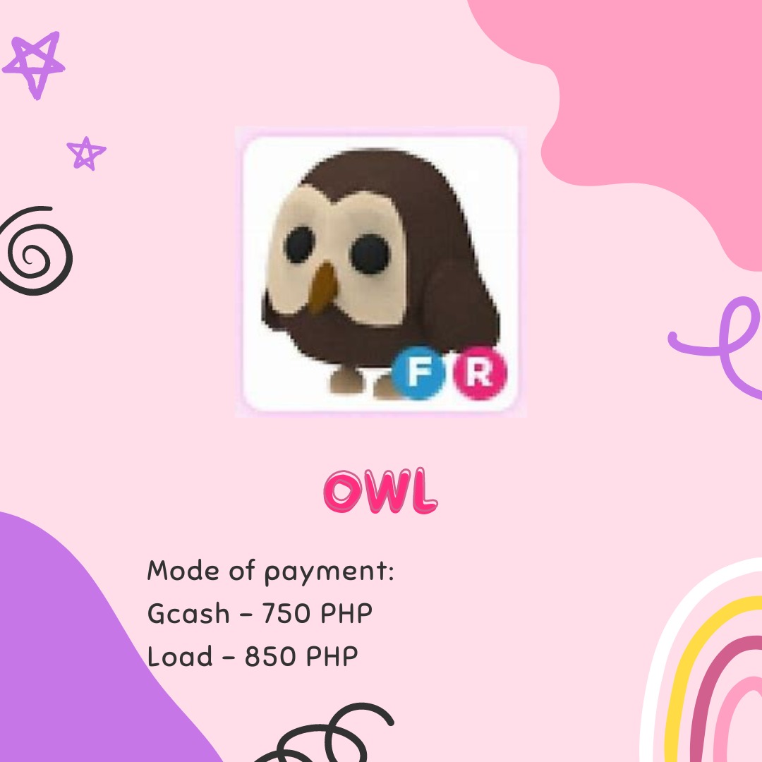 ADOPT ME FR OWL (FLY RIDE), Video Gaming, Video Games, Others on Carousell