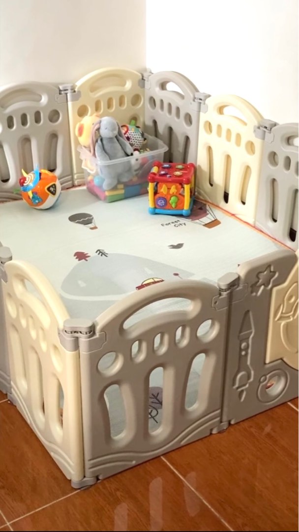 Aesthetic Play Pen 12 + 1 Panel, Babies & Kids, Infant Playtime on ...