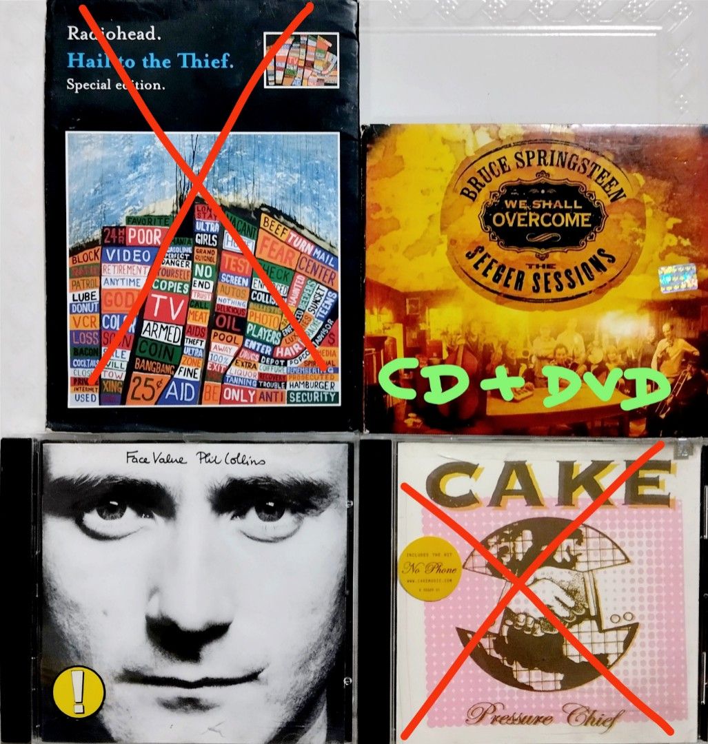 arthcd CDs at 8 each - PHIL COLLINS, RADIOHEAD , BRUCE SPRINGSTEEN ...