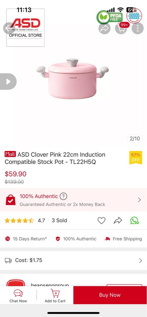 ASD 22cm pot, Furniture & Home Living, Kitchenware & Tableware ...