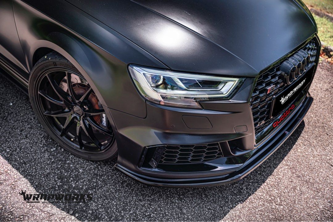 Audi S3 Sportback - Satin Black Full Wrap, Car Accessories, Accessories ...