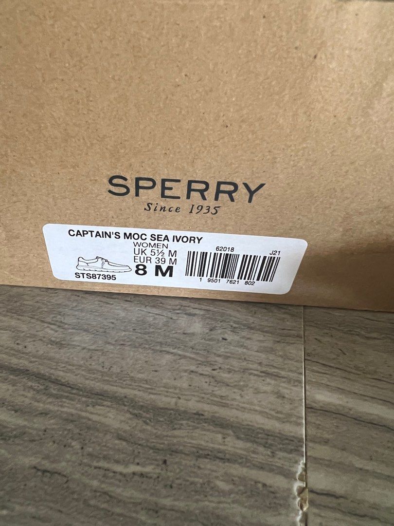 authentic sperry captain moc sea ivory shoes on Carousell