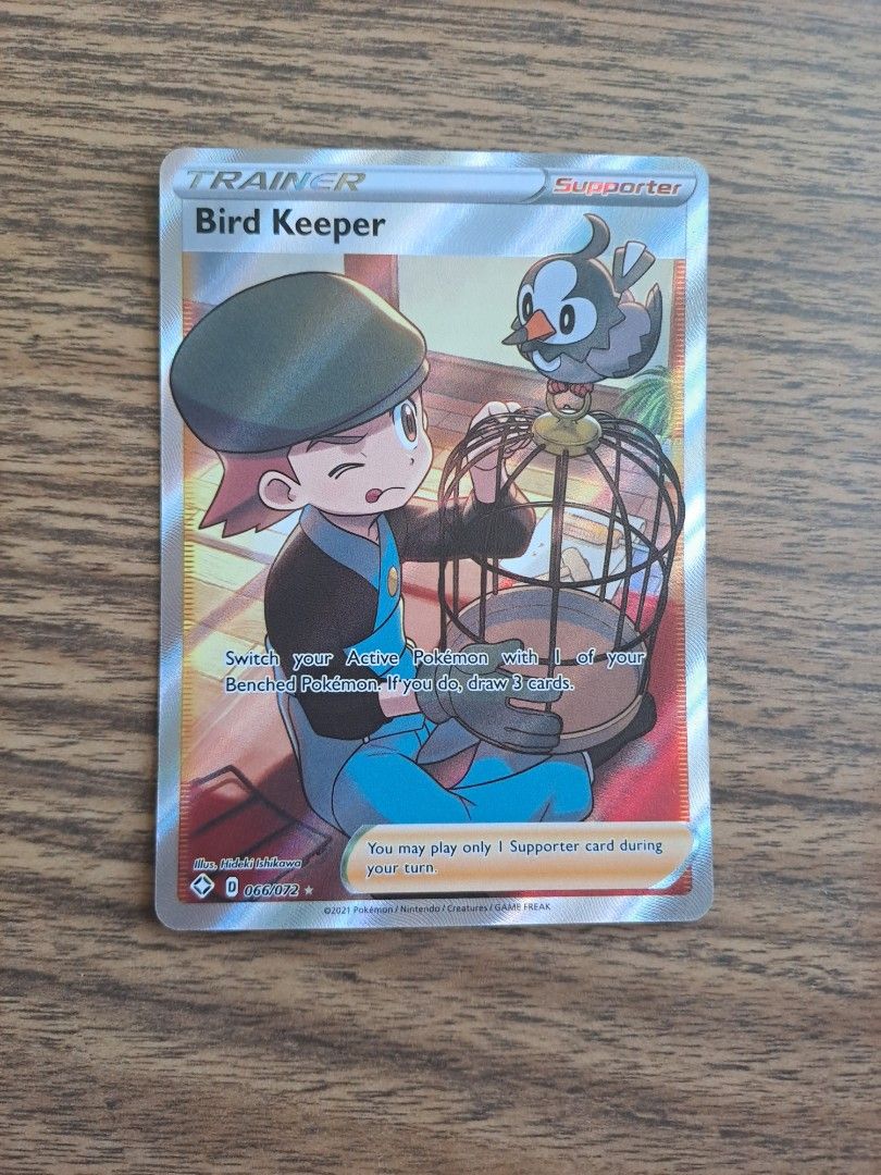 Bird Keeper Trainer Pokemon Card, Hobbies & Toys, Toys & Games on Carousell