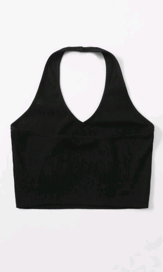 Black Halter Top Womens Fashion Tops Sleeveless On Carousell