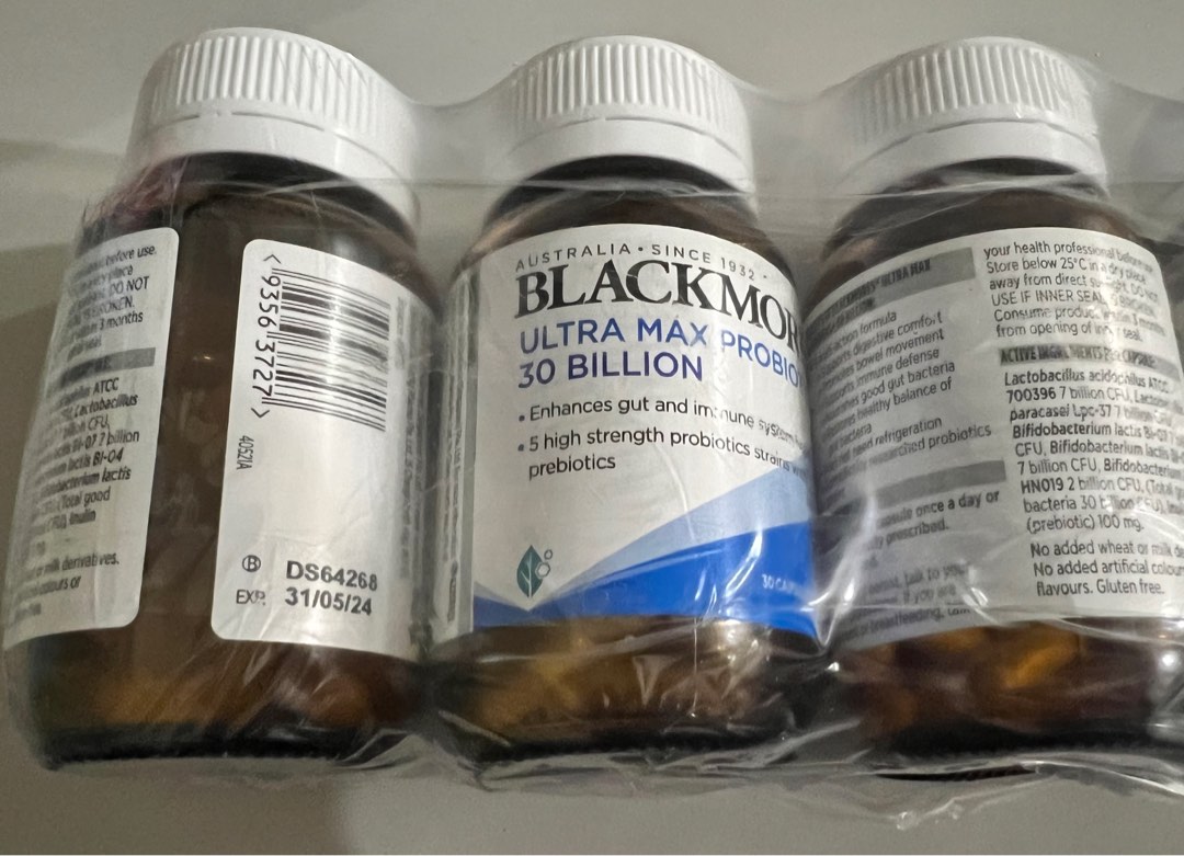 Blackmores Ultra Max Probiotics+ 30 Billion, Health & Nutrition, Health ...