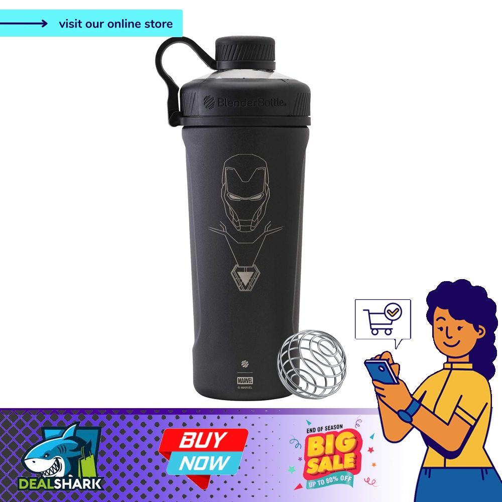 BlenderBottle Marvel Radian Shaker Cup Insulated Stainless Steel Water ...