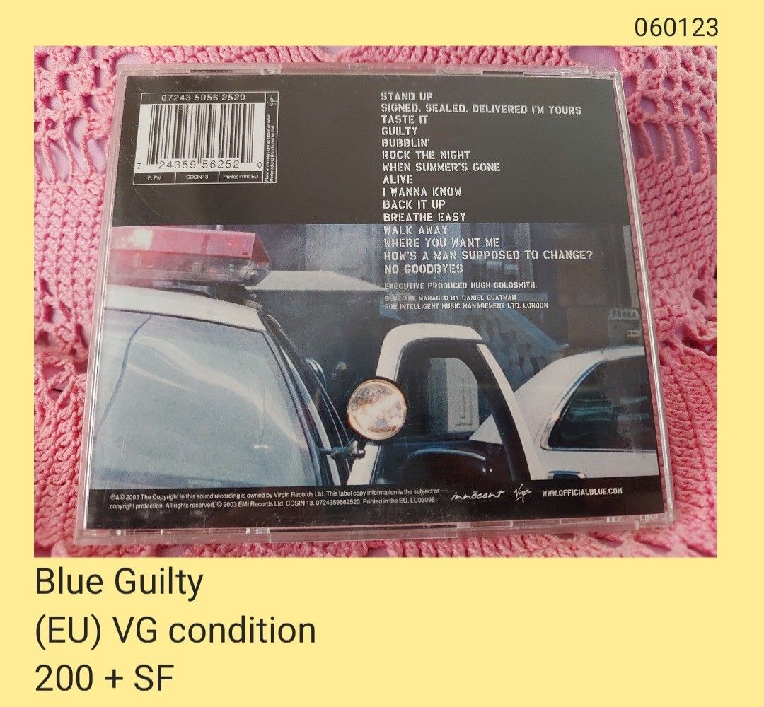 Blue Guilty CD (unsealed), Hobbies & Toys, Music & Media, CDs & DVDs on ...