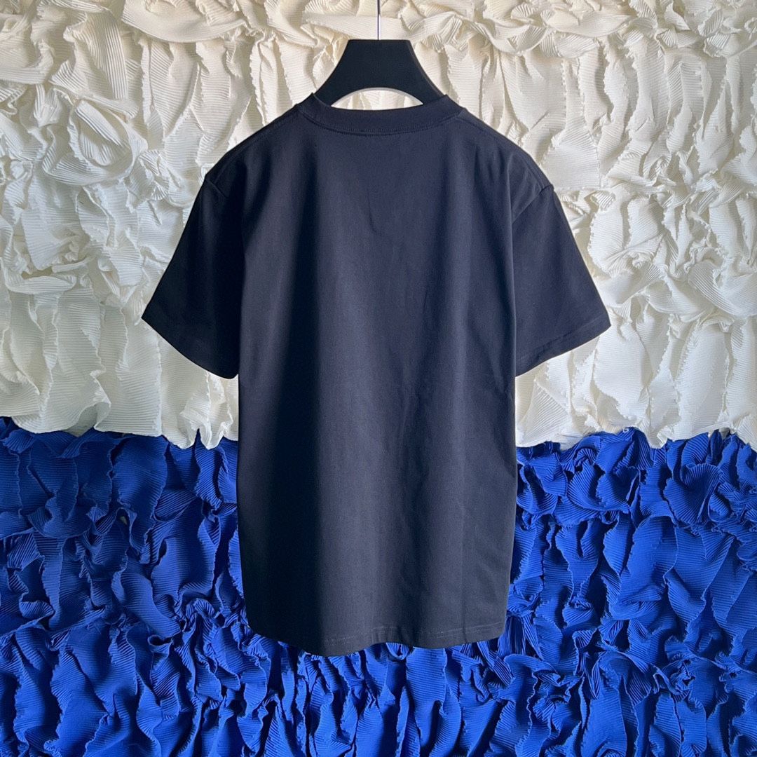 BN Authentic Dior 23 nameplate embroidery logo short T black and white ...