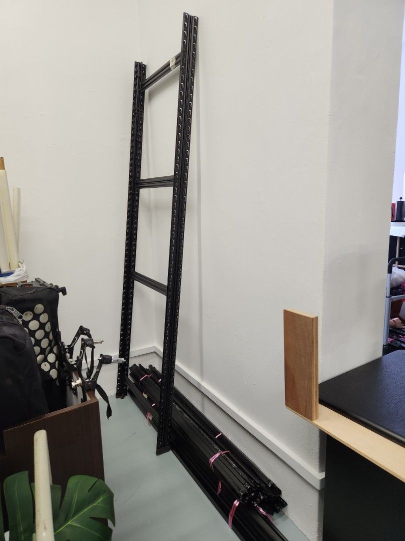 Boltless Metal rack w shelves + other parts, Furniture & Home Living ...