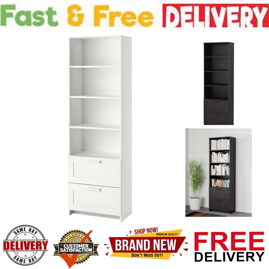 Bookshelf with 2 drawer tall cabinet with drawer bookcase with drawer ...