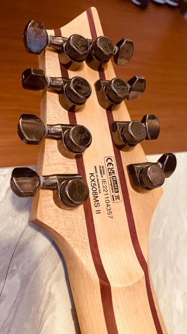 8 string Multiscale Fishman Pickups fanned fret cort locking tunners ...