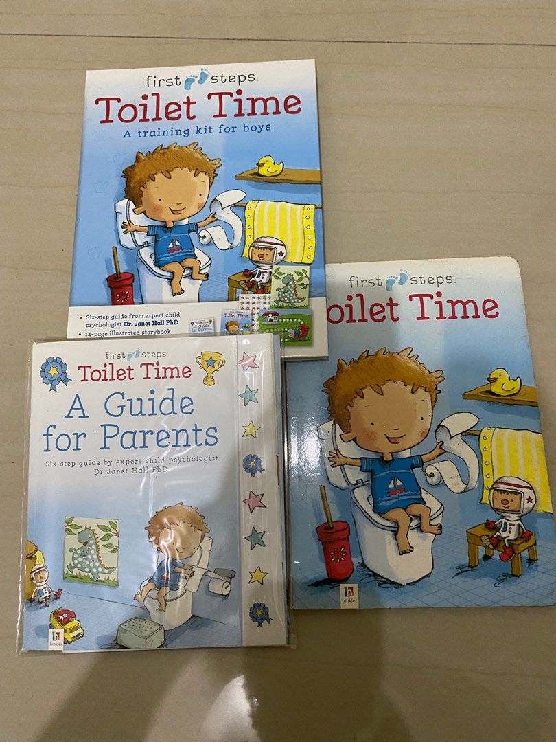Buku anak toilet training - toilet time for boys, Buku & Alat Tulis, Buku Anak-Anak di Carousell