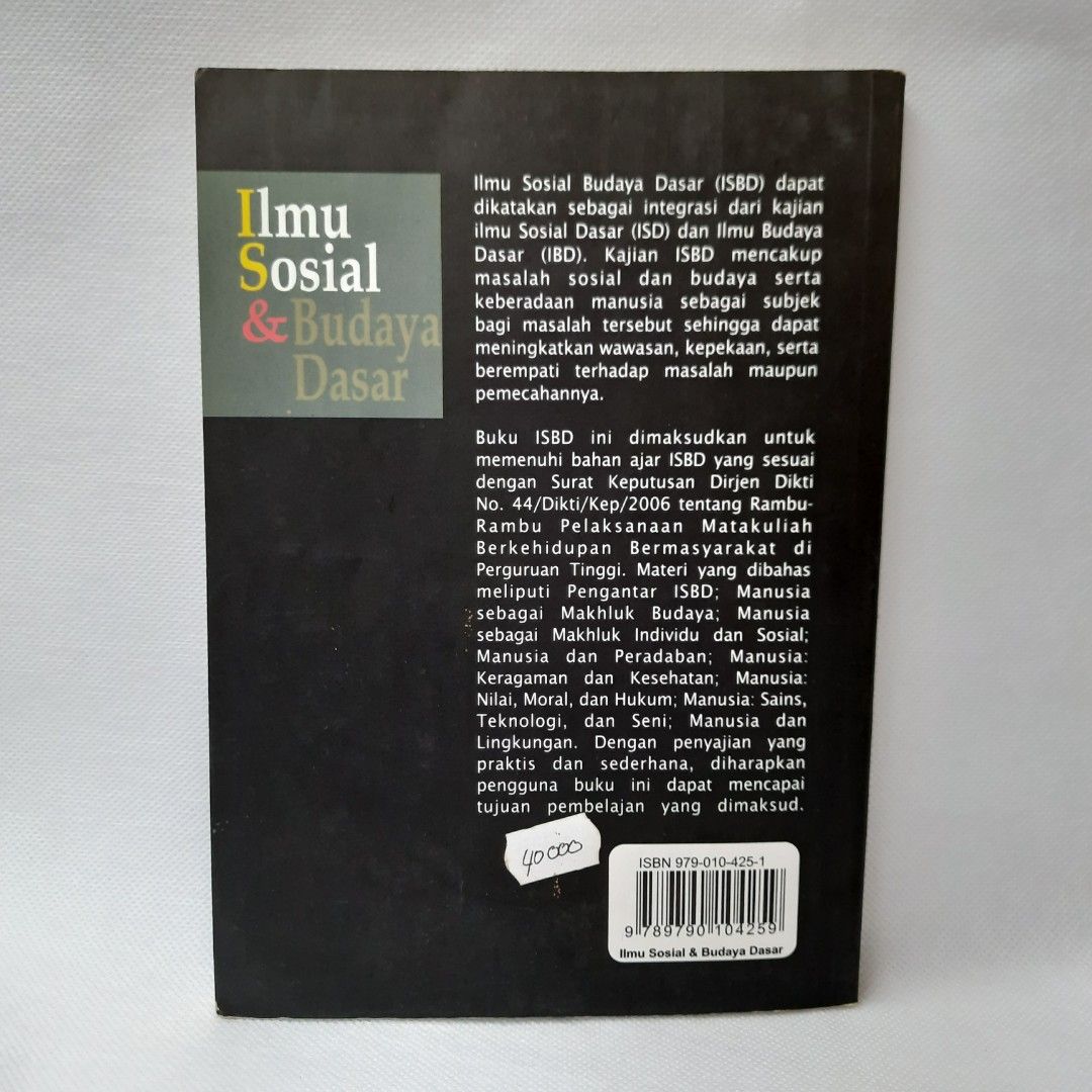 Buku ilmu sosial dan budaya dasar, Buku & Alat Tulis, Buku di Carousell