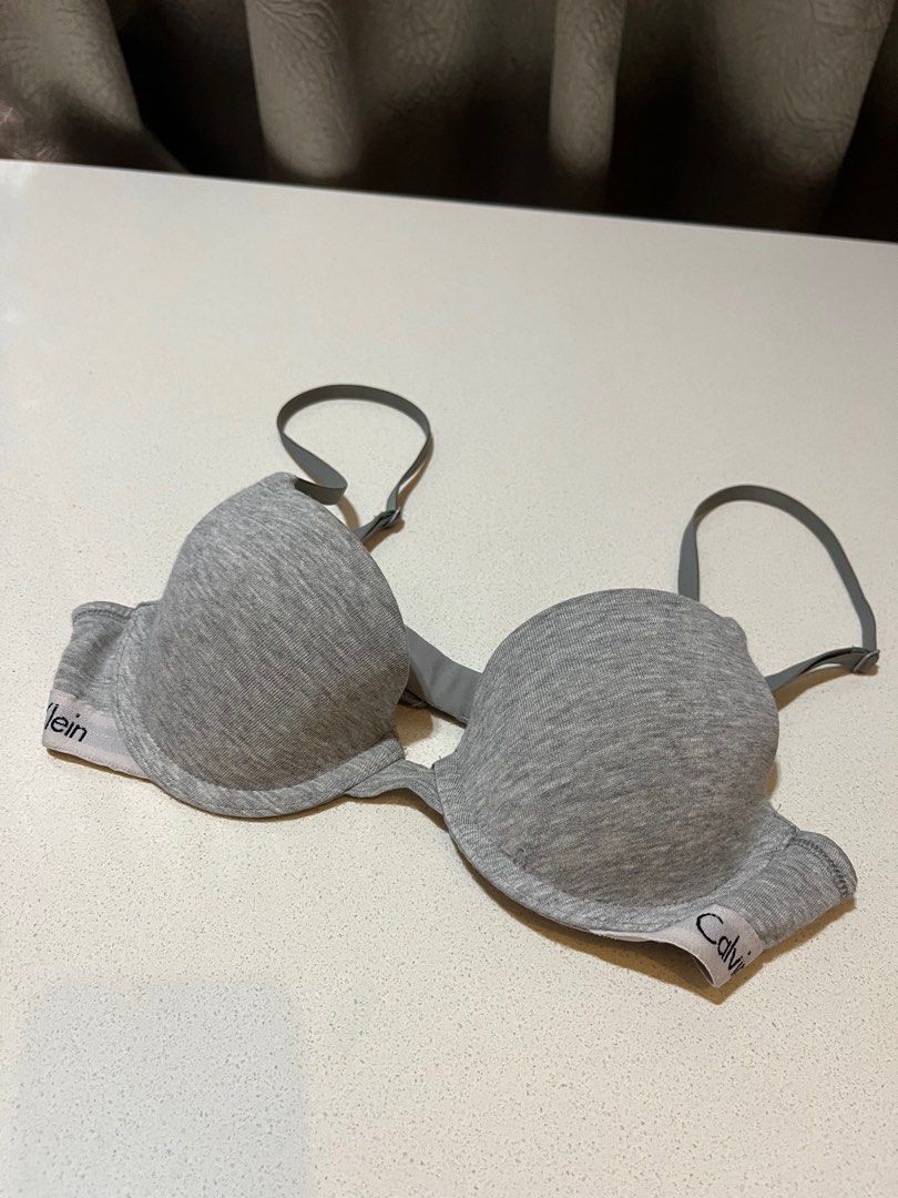 Grey Calvin Klein bra 32A, Women's Fashion, New Undergarments ...